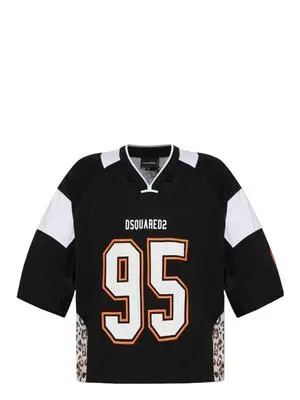 Dsquared2 Logo Print Jersey T-shirt - Black