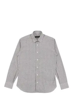 FERRAGAMO Logo Lapel Shirt - Gray