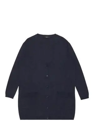 Max Mara Long-sleeved Knitted Cardigan - Blue