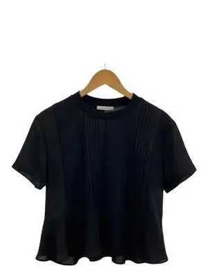 Sacai Pleated Panel Peplum Top - Black