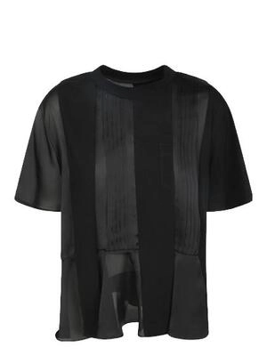 SACAI Sacai Pleated Panel Peplum Top