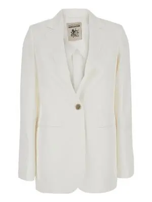 SEMICOUTURE Button-down Suit Jacket - White