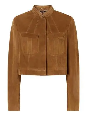 TOM FORD Short Suede Jacket - Brown