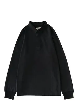 Studio Nicholson Long-sleeve Polo Shirt - Black