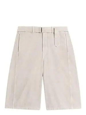 LEMAIRE Belted Denim Shorts - White