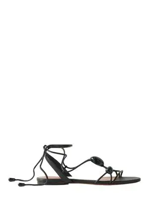 Zimmermann Gleam Flat Sandals - Black