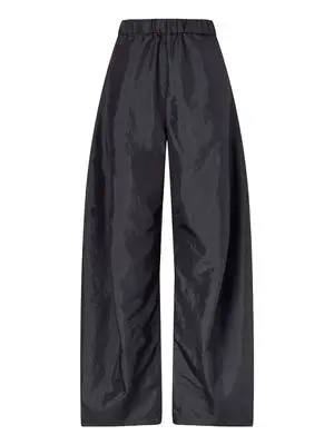 Tibi Crinkled-shell Barrel-leg Pants - Black