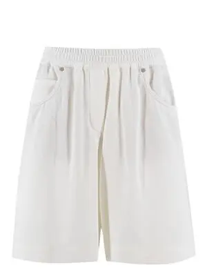 Brunello Cucinelli Elasticated Waistband Shorts - White