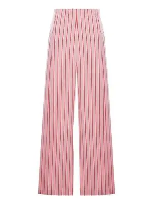 Dries Van Noten Dries Van Noten Striped Wide Leg Trousers Pink