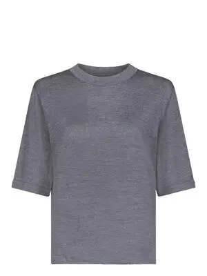 Loulou De Saison Nala 01 Boxy Short Sleeve Top - Grey