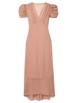 Zimmermann Eden Pleated Dress - Biscuit Color