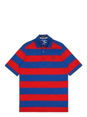 PAUL  SHARK Striped Short-sleeved Polo Shirt - Blue