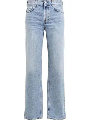 TOTEME Low Rise Straight Cotton Denim Jeans - Blue