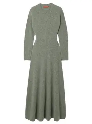 Altuzarra Ribbed Cashmere Maxi Dress - Gray