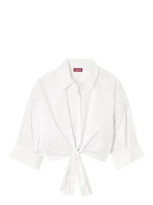 STAUD Staud "Lisa" Shirt With Knotted Front