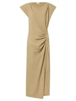Isabel Marant Étoile Nadela Ruched Midi Dress - Nude
