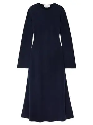Gabriela Hearst Rebus Wool, Silk And Cashmere-blend Midi Dress - Black