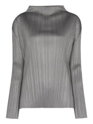 PLEATS PLEASE BY ISSEY MIYAKE Long Sleeve T-shirt - Gray