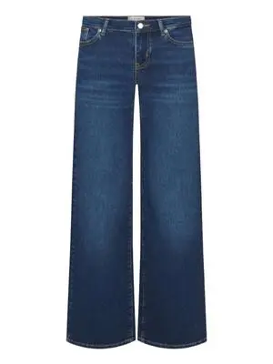 FRAME Le Slim Palazzo Jeans - Mid Denim
