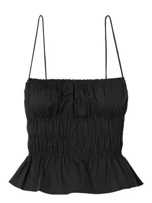 Staud Ayla Pleated Camisole Top - Black