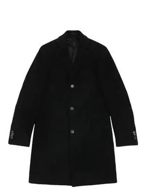 FERRAGAMO Classic Lapel Button Coat - Black