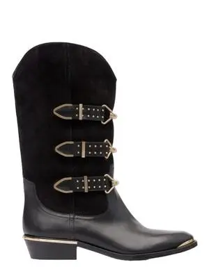 Isabel Marant Étoile Mexia Buckled Boots - Black
