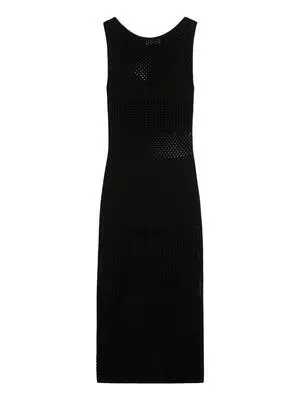 Sportmax Sleeveless Round Neck Knit Dress - Black