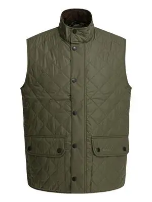 Barbour Sleeveless Quilted Vest With Stand Collar - Green
