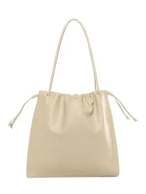 COCCINELLE Logo Embossed Drawstring Tote Bag - Nude