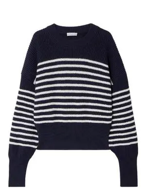 ALTUZARRA Altuzarra Striped Ribbed Cotton Sweater