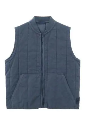 Stone Island Quilted Zip Gilet - Slate Blue
