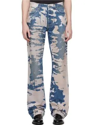 Amiri Bleached Printed Jeans - Nude