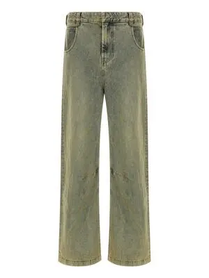 ENTIRE STUDIOS Gem Surface Wave Jeans - Green