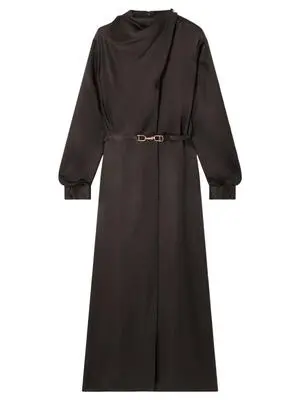 GABRIELA HEARST Gabriela Hearst Silk Satin-Crepe Midi Dress