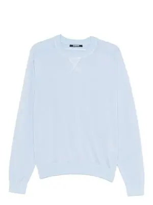 JACQUEMUS Jacquemus Logo Embroidered Round Neck Long Sleeve Top