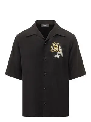 Amiri Varsity Patch Camp Logo Shirt - Black