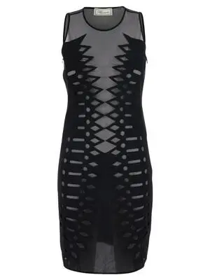 Blumarine Sleeveless Cutout Bodycon Dress - Black
