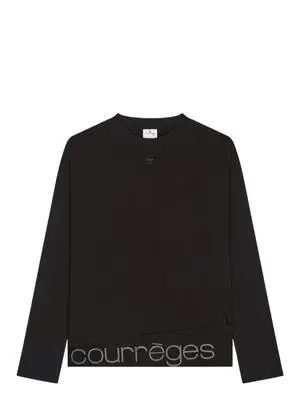 COURREGES Logo Long-sleeve T-shirt - Black