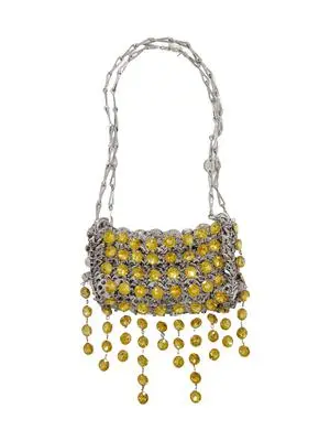 Rabanne Paco Rabanne 1969 Nano Crystal-Embellished Chainmail Shoulder Bag Multicolor