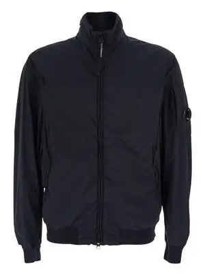 C.P. COMPANY Stand Collar Zip Jacket - Black