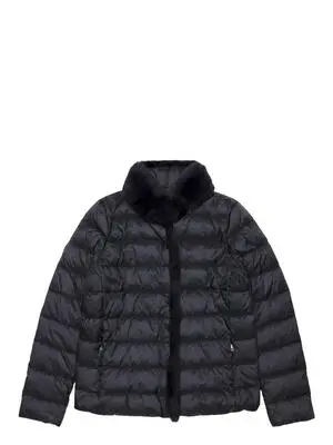 Max Mara Fur Trimmed Down Jacket - Blue