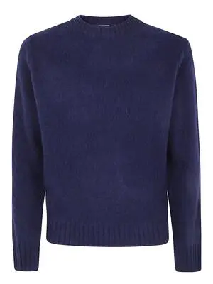 Aspesi Rugged Wool Pullover Sweater - Blue