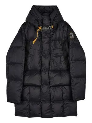 PARAJUMPERS Quilted Down Jacket With Logo Patch - Black