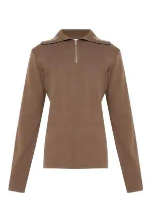 ENTIRE STUDIOS Lapel Sweater - Brown