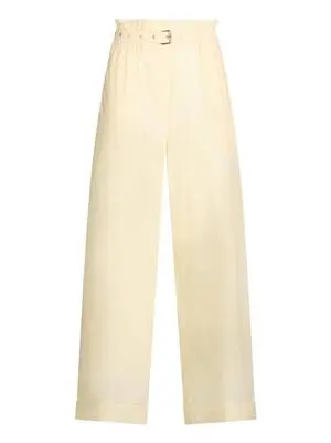 Liu Jo Belted Paperbag Waist Slim Leg Trousers - Yellow