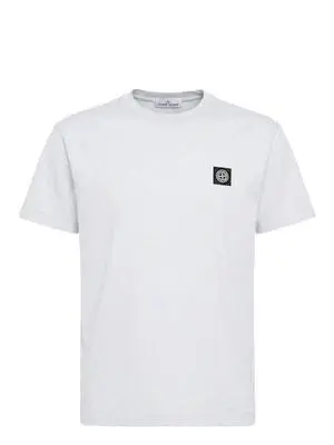 Stone Island Logo Patch Cotton T-shirt - White