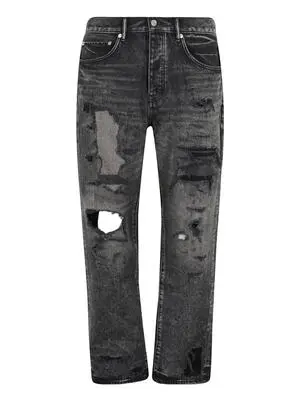 PURPLE BRAND Distressed Blowout Jeans - Black