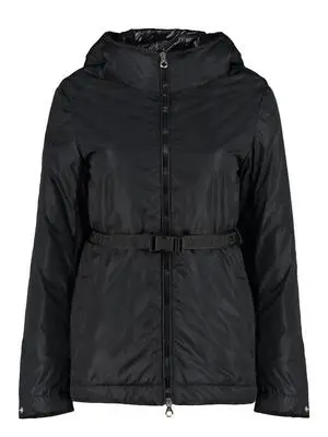 Duvetica Long-sleeved Hooded Casual Jacket - Black