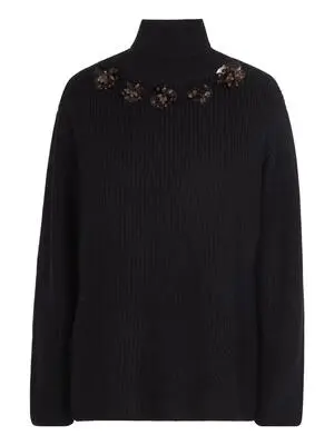 P.a.r.o.s.h Embellished Turtleneck Sweater - Black