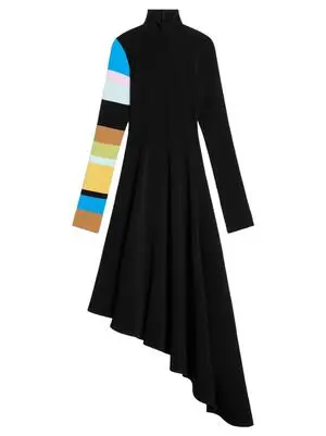 Celine Double-face Viscose Dress - Black
